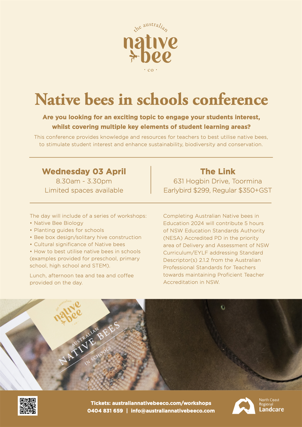 Native Bees in Schools Conference Website title